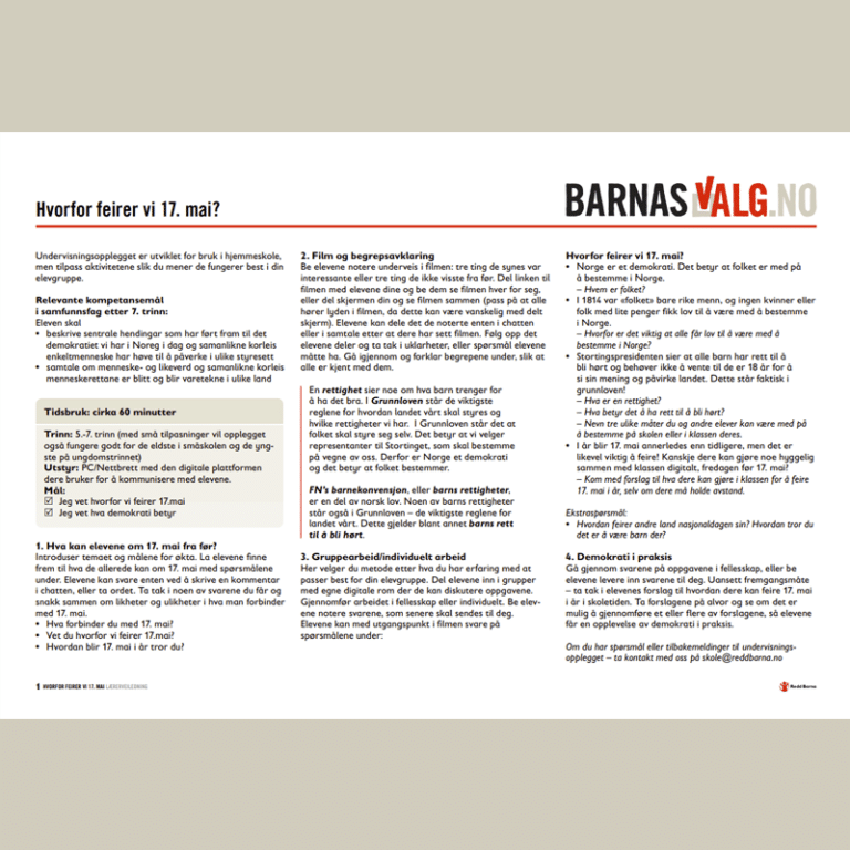 Gratis undervisningsmateriell - Skole og barnehage