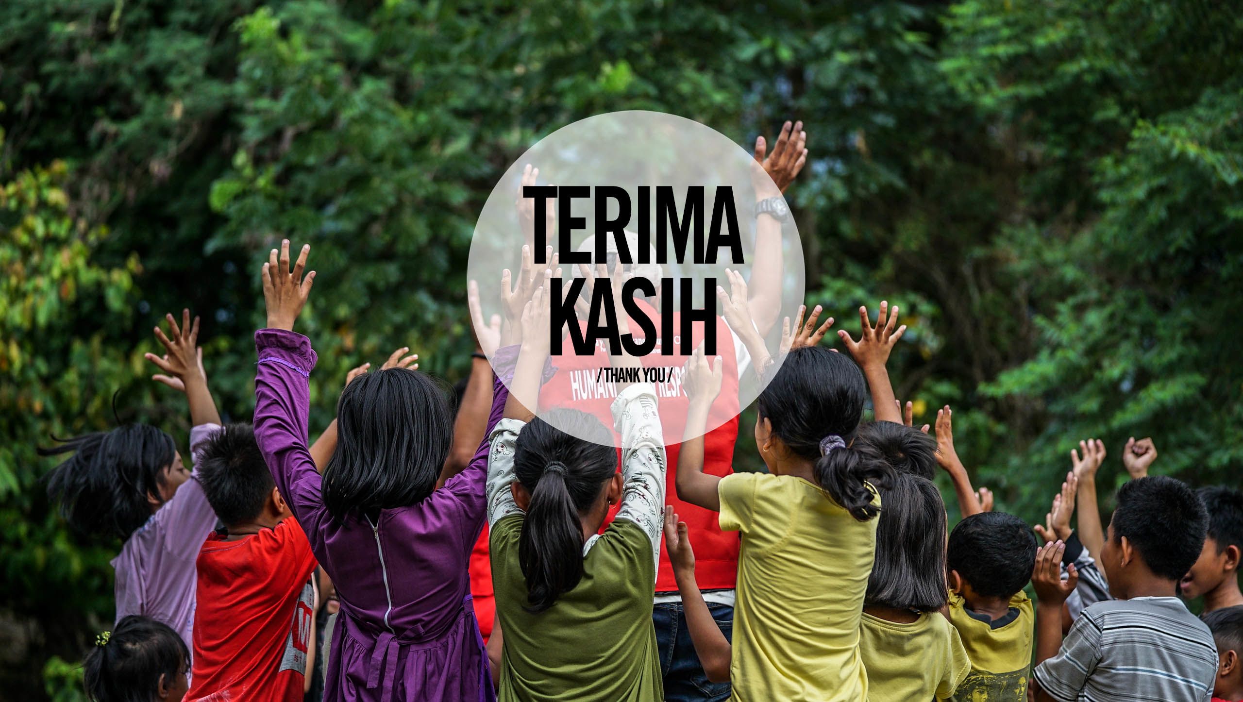 Terima kasih - "thank you"